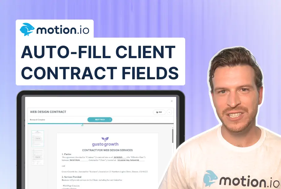 Auto-Fill Contracts with Custom Fields in Motion.io | Step-by-Step Guide